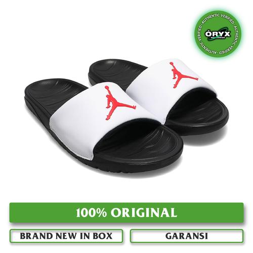 Jual Nike Jordan Break Slide Sandals Black / White / Universirt Red ...