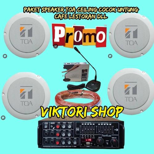 Jual paket speaker toa ceiling toa plafon dan ampli bluetooth - Jakarta ...