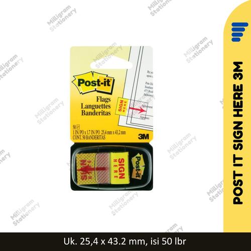 Jual Post It Sign Here 680-9 3M/ Memo Penanda Plastik Arrow Tanda Panah ...