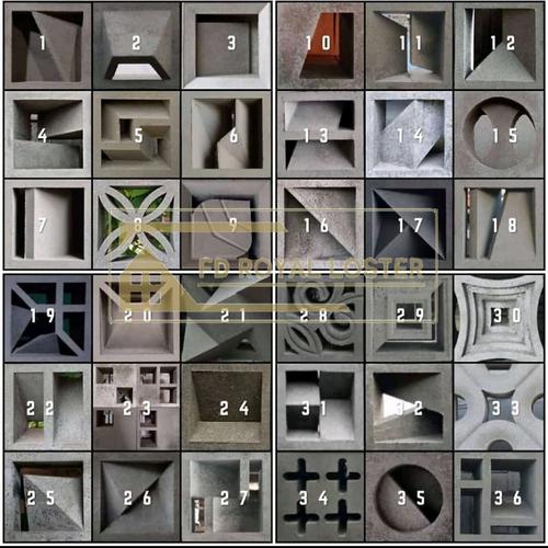 Jual Roster Beton/ Roster Minimalis/ Roster Modern All Motif 1 - Abu ...