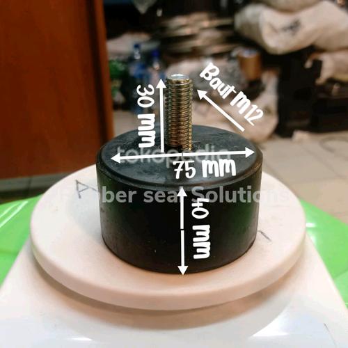 Jual engine mounting 75x40x12mm peredam getaran mesin/alas dudukan ...
