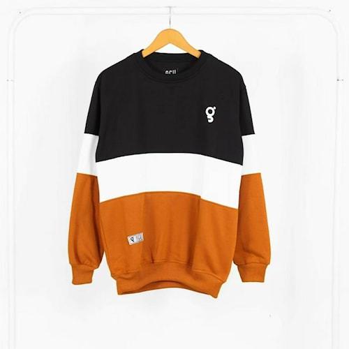 Jual sweeter pria lengan panjang kaos vertikal adem Flecce cotton ...
