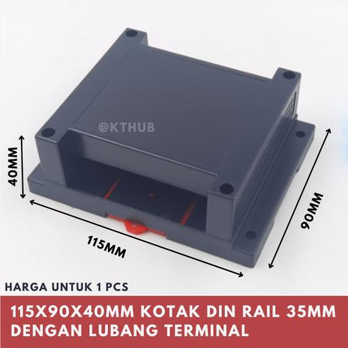 Jual 115x90x40mm Kotak Plastik Project Junction Box DIN Rail Enclosure ...