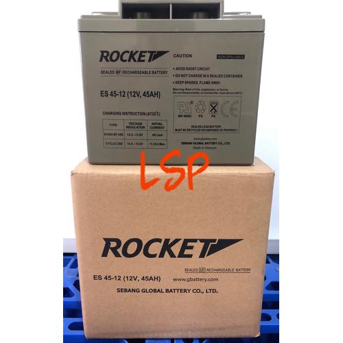 Jual Aki Rocket ES 45-12 VRLA MF 12V 45Ah Baterai Accu Kering ES-45-12 - Jakarta Utara - Limin's ...