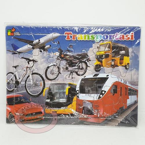 Jual Mainan Anak Susun Puzzle Karton 18 X 25 Cm Transportasi Mobil ...