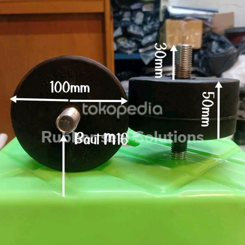 Jual Karet engine mounting double baut 100x50 M16 alas peredam getaran ...