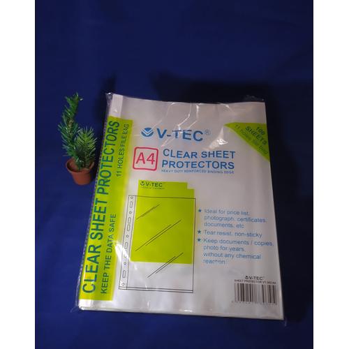 Jual Clear Sheet Protector A4 V-TEC 1 pak (isi 100 lbr) - Kota Bekasi - lakuberkah86 | Tokopedia