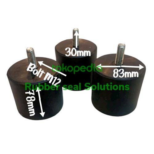 Jual karet engine mounting 83mmx78mm bolt M12 alas peredam getaran ...