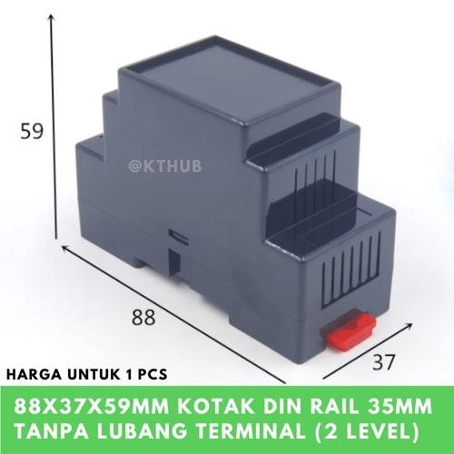 Jual 88x37x59mm Kotak Din Rail Enclosure Plastik Project Junction Box ...