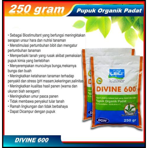 Jual Leili Divine 600 - Pupuk Organik Padat - Ekstrak Rumput Laut - 250 ...