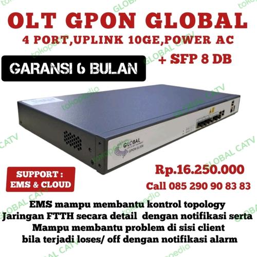 Jual OLT GPON GLOBAL 4 PORT UPLINK 10 GE SFP 8 DB POWER AC - Kab. Demak ...