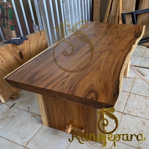 Jual meja makan natural kayu murah, meja trembesi join 2 slab, meja meeting - Kab. Jepara - kuno ...