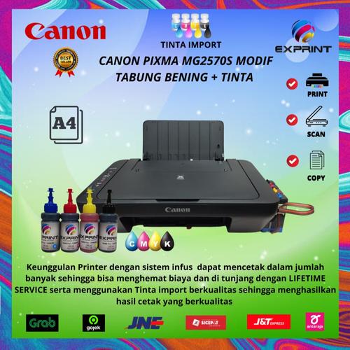 Jual Printer Canon Pixma MG2570s All in One + infus Tabung Transparant ...