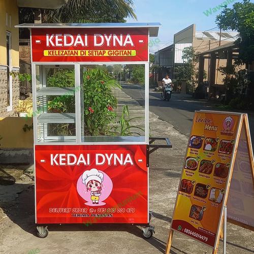 Jual Paket rombong minimalis dan A banner - Kab. Kediri - Wawalumunium ...