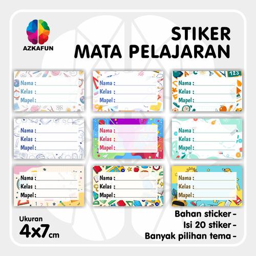Jual 20 Stiker Mapel - Label Buku Pelajaran Sekolah - Stiker mata ...