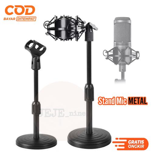 Jual Stand mic Metal with Shock mount mikrofon holder -dudukan mic ...
