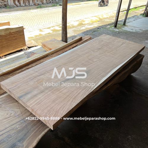 Jual Papan meja kayu solid utuh Trembesi Tepi Rata - Kab. Jepara - MJS ...