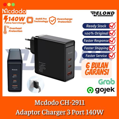 Jual MCDODO Adaptor Charger 140W GaN Desktop 3 in 1 Fast Charging CH ...