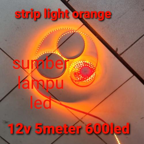 Jual led strip orange 120led 2835 smd 12v / flexible strip orange 5m ...