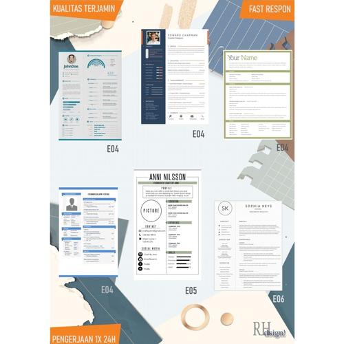 Jual Design CV Kerja Menarik Kualitas Bagus / 1x24 Jam Pengerjaan ...