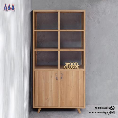 Jual Rak hias / buku minimalis locker 2 pintu kayu jati - Kab. Jepara ...