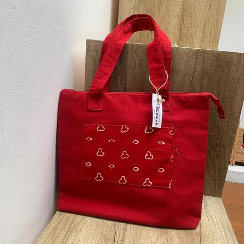 Jual Tote bag Tas Kantong Jinjing shopping bag canvas RIZMAH Merah ...