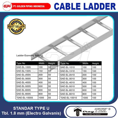 Jual Cable Ladder Type U - Tebal 1,8mm - Electro Galvanize merk TRAYTEK ...