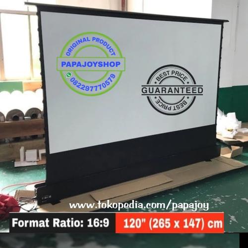 Jual Screen Projector Portable Floor 120 inch 16:9 120" Motorized ...