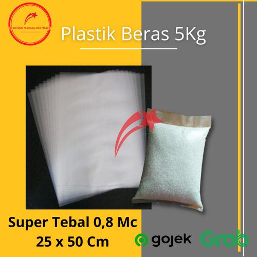 Jual Kantong Plastik Beras 5 kg Plastik PE 25x50 cm Tebal 0,08 (80 micron) - Jakarta Utara ...