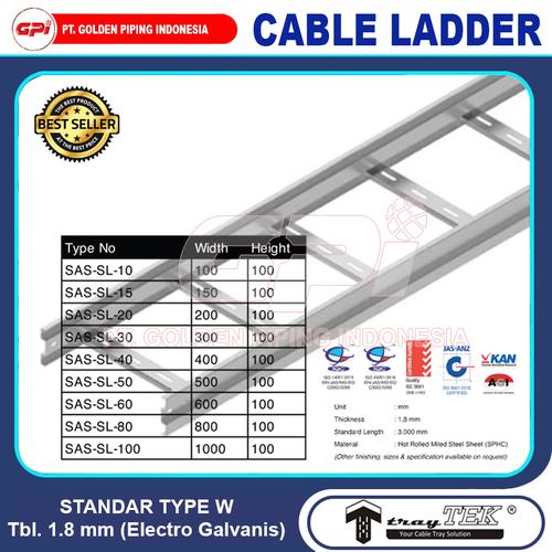 Jual Cable Ladder Type W - H100mm, Width 100 s/d 1000mm Electro ...