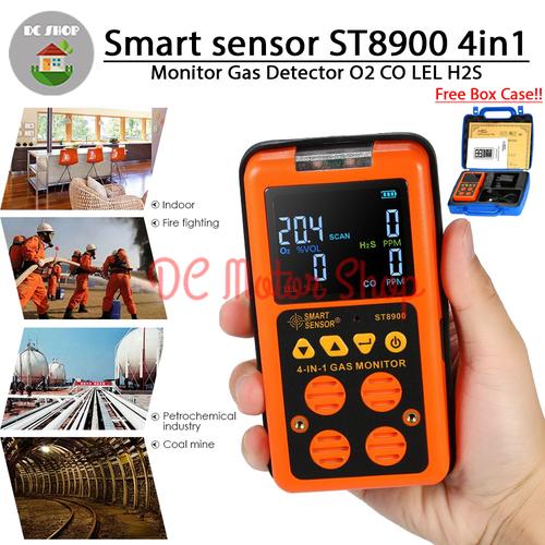 Jual Gas Detector Smart Sensor ST8900 O2 CO LEL H2S 4 in 1 Monitor ...