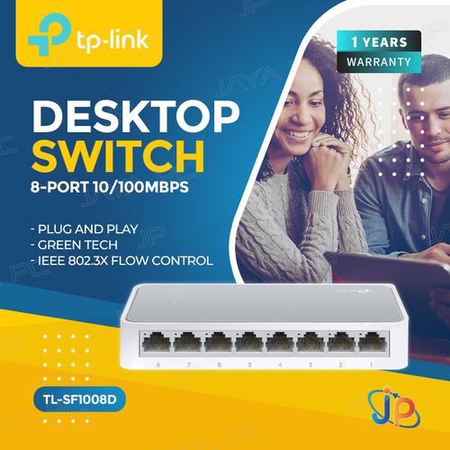 Jual TP-LINK TL-SF1008D 8-Port 10/100Mbps Desktop Ethernet Switch Hub ...
