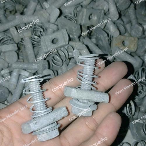 Jual spring nut HDG m10 + baut komplit hotdip galvanised - Jakarta ...
