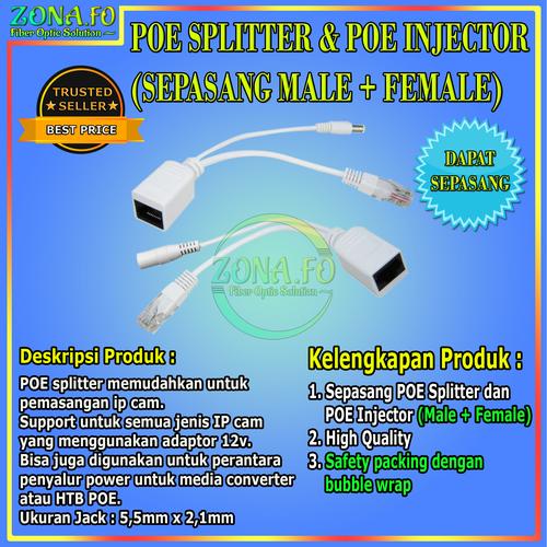 Promo Kabel POE Injector & POE Splitter (SET) / Kabel POE Set - Kota ...