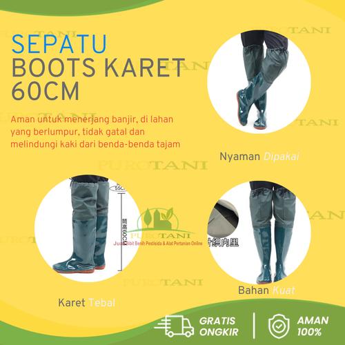 Promo sepatu bot karet untuk ke sawah celana sepatu sawah panjang 60cm ...