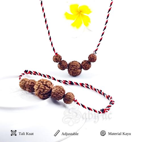 Promo Set Gelang Kalung Tridatu Rudraksha Jenitri Asli Original Genitri ...