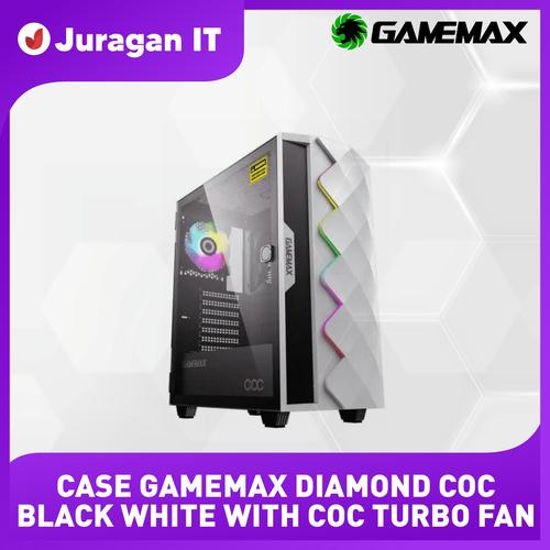Jual CASE GAMEMAX DIAMOND COC BLACK WHITE WITH COC TURBO FAN - Putih ...