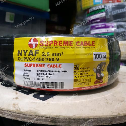 Jual KABEL NYAF 2,5MM SUPREME/KABEL NYAF 2,5MM SUPREME @100 METER•• - Hitam - Jakarta Pusat ...