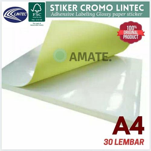 Jual Kertas Stiker Cromo Lintec A4 (isi 30 Lembar) - Sticker Adhensive ...