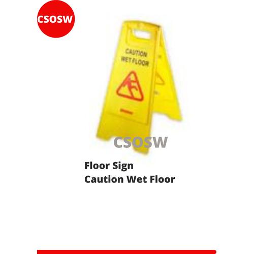 Jual Floor Sign "Caution Wet Floor" Papan Plastik Tanda Lantai Licin ...