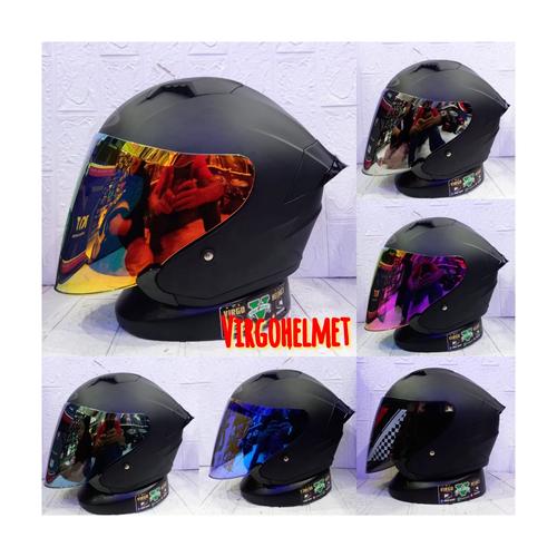 Jual HELM HALFFACE GIFT SARGON SOLID BLACK DOFF ORIGINAL - 6, M - Kab ...