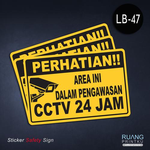 Jual SIGN STICKER AREA INI DALAM PENGAWASAN CCTV 24 JAM - 10x15cm ...