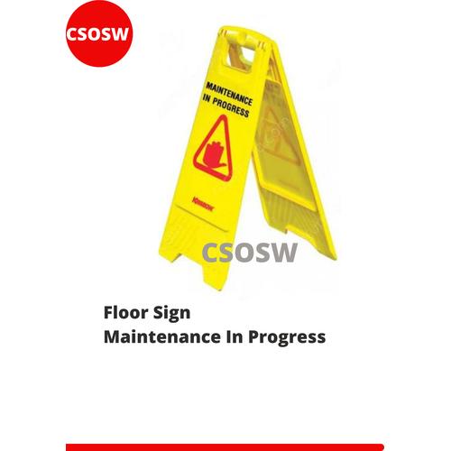 Jual Floor Sign "Maintenance In Progress" Papan Plastik Penanda 26x5x64Cm - Kab. Tangerang - One ...