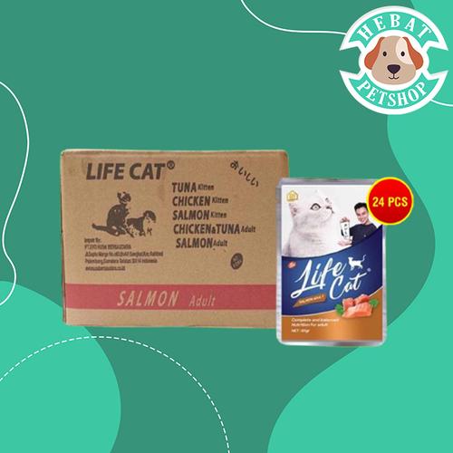 Jual Makanan Basah Kucing Life Cat Sachet Pouch Grosir Dus isi 24 PCS ...