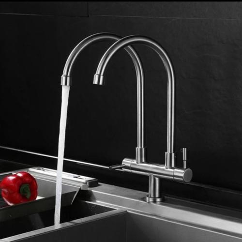Jual Kran Kitchen Sink Dual Output Stainless Sus304 - Model Pipa ...