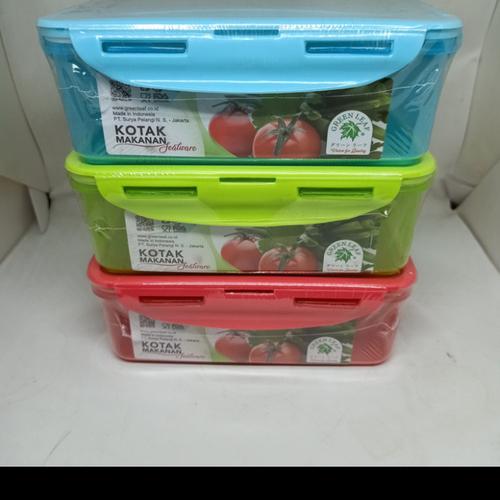 Jual Lunch Box Kotak Roti Tempat Makan Sealware Lock4 500ml Green Leaf ...