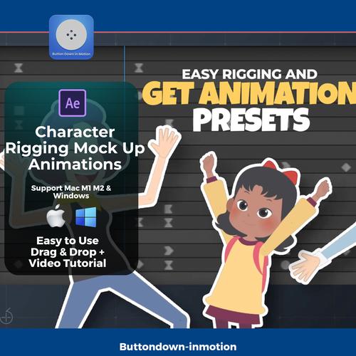 Jual Character Rigging Mock Up Animations | Template After Effect | Win ...