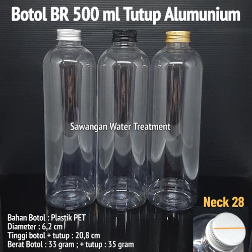 Jual Botol plastik 500 ml tutup alumunium - botol 500 ml Model BR ...