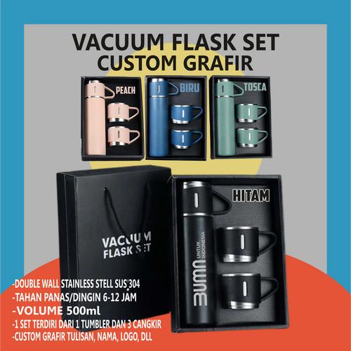 Jual Vacuum Flask Set Custom Grafir, Vacum Flask Custom, Tumbler Custom ...