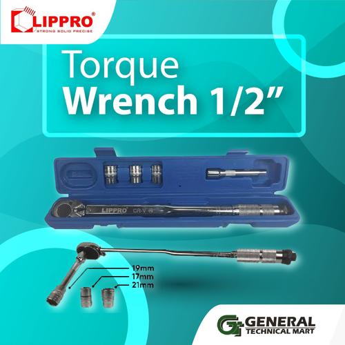 Jual Kunci momen ratchet KUNCI TORQUE TORSI LIPPRO 1/2 INCHI 28-210 NM ...